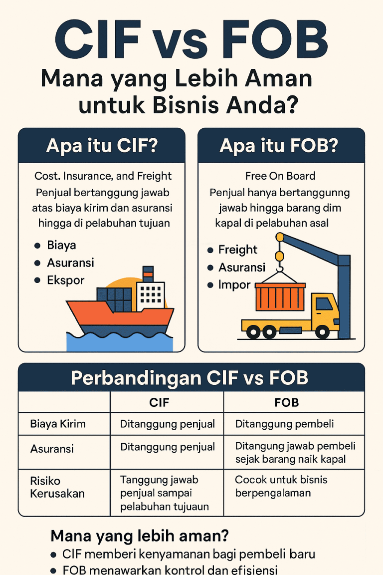 Perbedaan CIF Dan FOB Dalam Ekspor-Impor — Mana Yang Lebih Aman 2025? - HSH |Jasa Import & Export